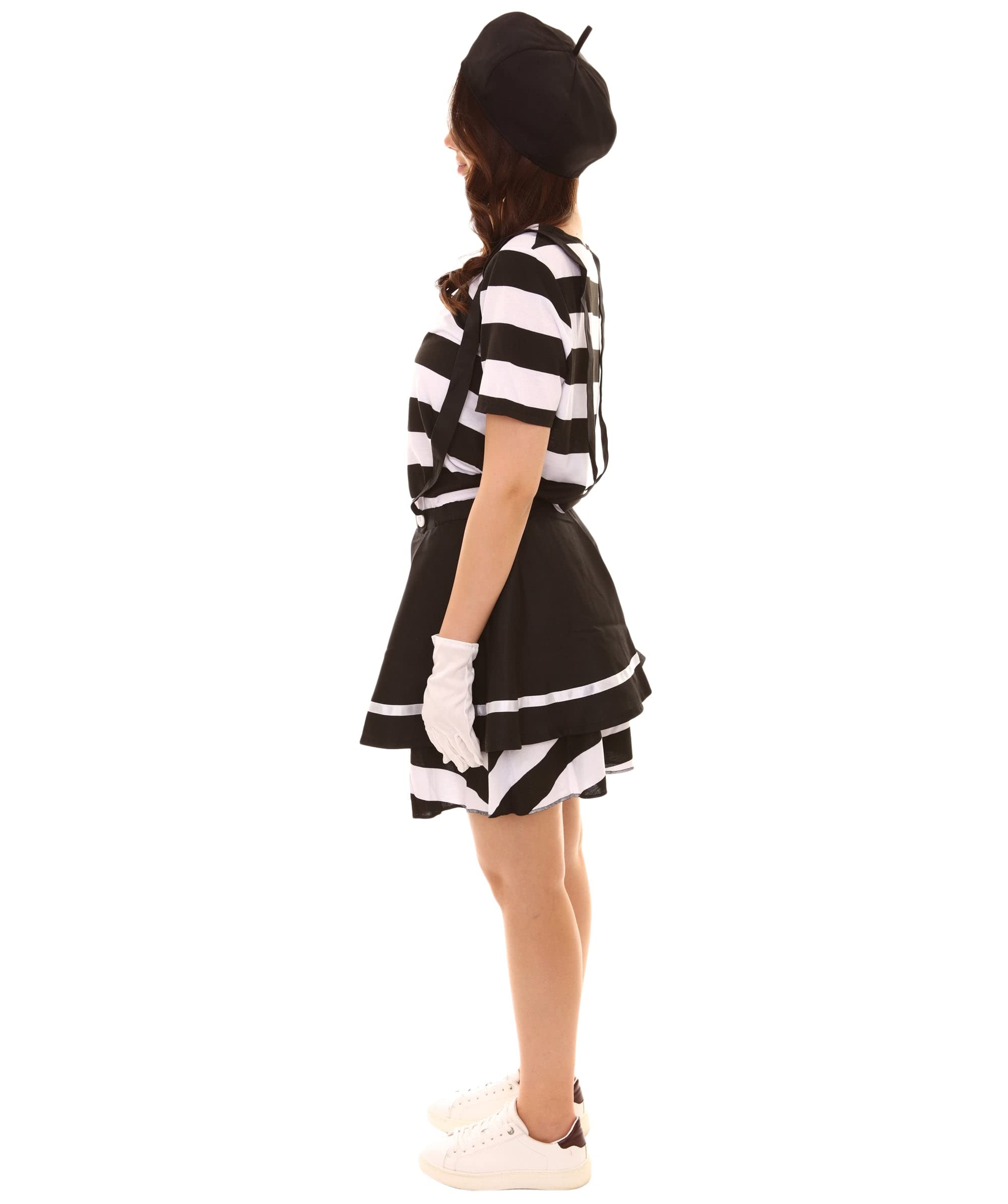 HPO Adult Woman's Mime Black & White Halloween Costume Small (Medium)