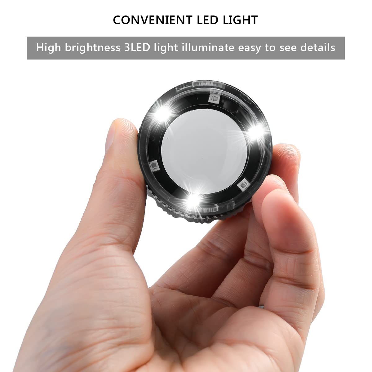 30X Loupe Magnifier,Adjustable Focal Length Magnifier,Foldable Jewelry Magnifier Glass for Textile Optical,Embroidery,Circuit Board,Coins,etc.