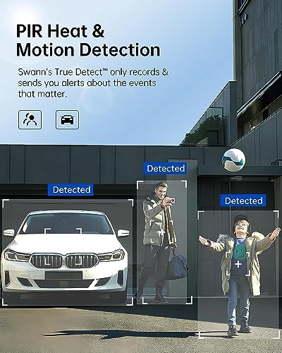 SWANN Master 4K, 16 Channel Home Security Camera System, 2TB NVR, 10 PoE IP Cameras Outdoor, Wired Surveillance CCTV, Heat Motion Vehicle Detection, LED Light, 24/7 Recording Security Camera, 1676810
