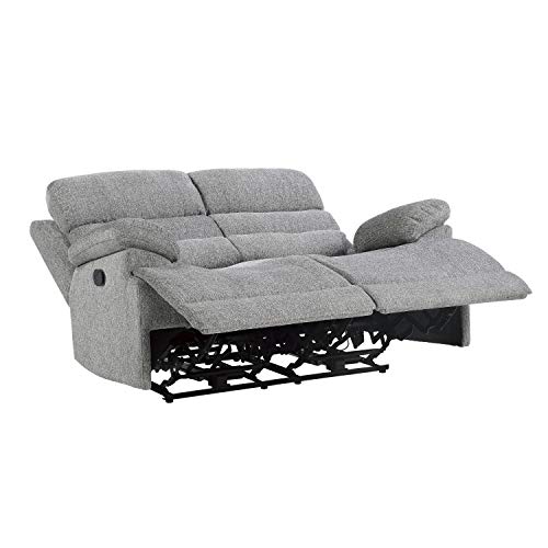 Lexicon Betong Double Reclining Loveseat, Smoke Grey