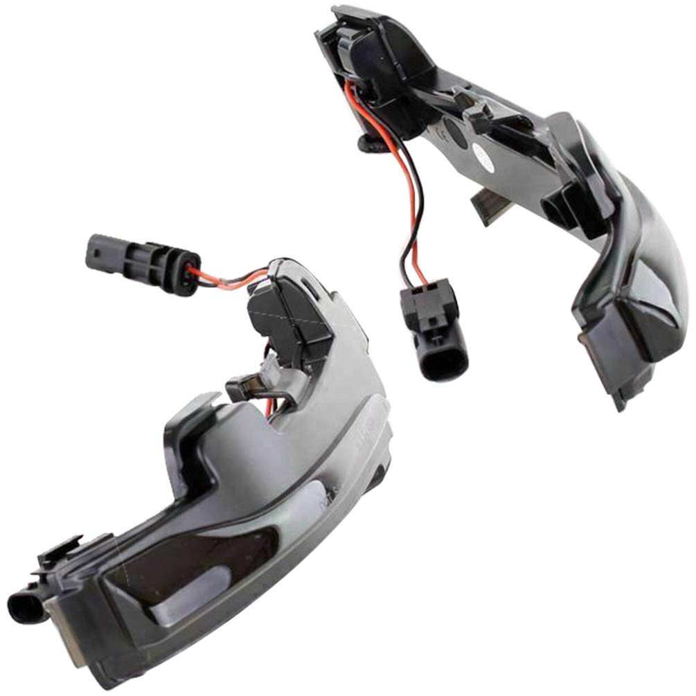 NJSBYL Dynamic LED Side Mirror Blinker Lamps for V0LV0 S60 CC II S80 II V40 CC II V60 CC V70 III Parking/Turn Signal Lights Kits Smoked Lens Amber Led Side Mirror Marker Lights OEM Replacement
