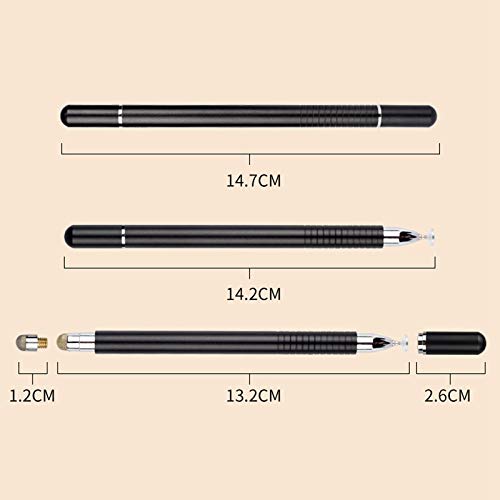 Stylus Pens for Touch Screens,Digital Pen,Capacitive Pen High Sensitivity & Fine Point,Magnetism Cover Cap,Universal for Apple/iPhone/Ipad/Android/Microsoft and Other Touch Screens (Black)