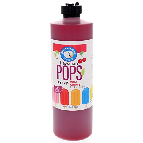 Hawaiian Pops kit snow cone syrups in a kids snacks variety pack - 3 flavor syrups (Cola, Blue Raspberry and Wild Cherry). Includes mold to make your own ice pops at home