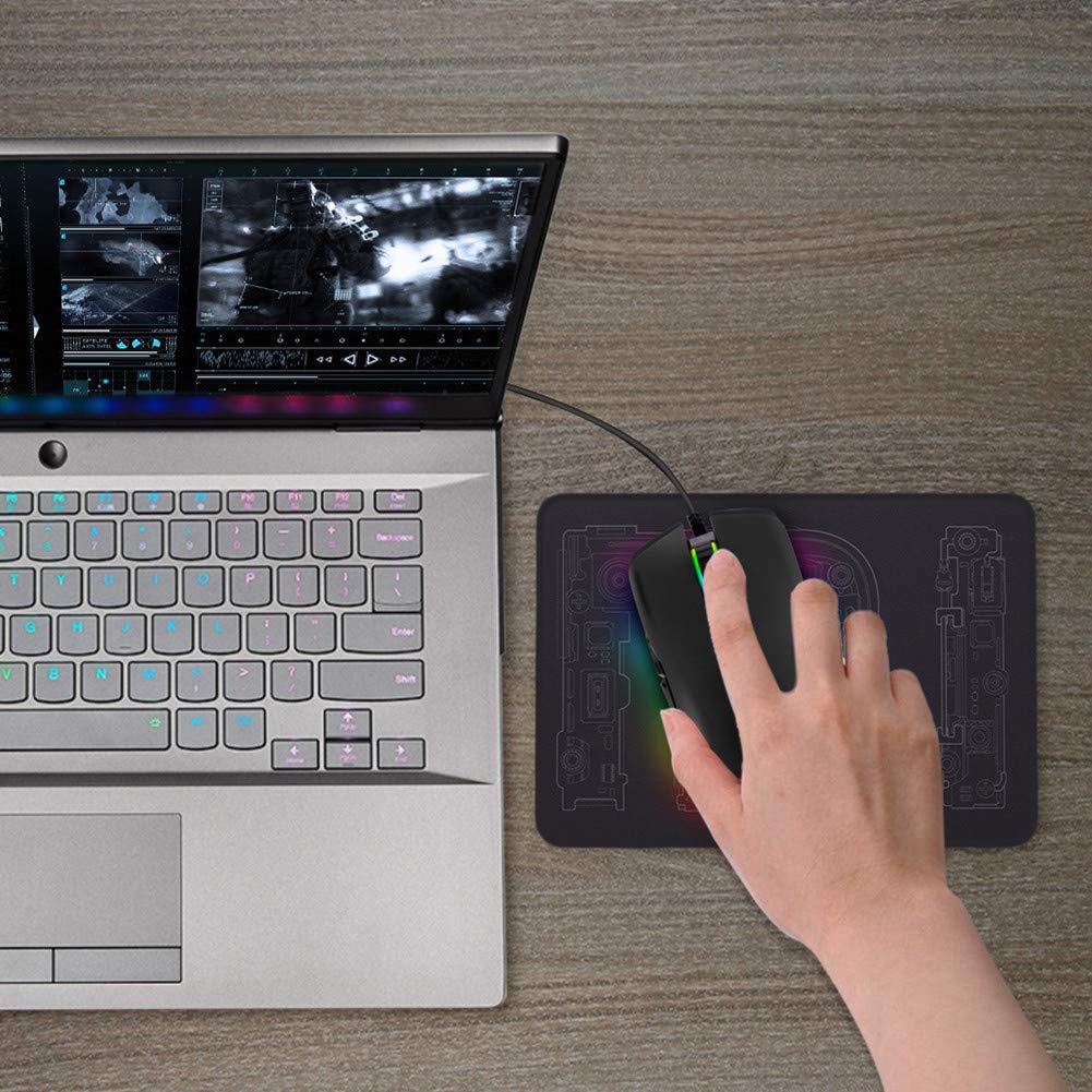 USB C Mouse Ergonomic Type C Wired Mouse RGB Gaming Mouse Optical Mice with 4 Backlight Modes up to 3200 DPI for MacBook Pro, Matebook X, MacBook 12", Chromebook, HP OMEN, More USB Type C Devices