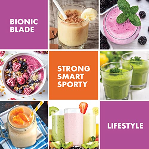 Bionic Blade Personal Blender 490mL, Cordless, Rechargeable 18,000 RPM Portable Blender for Shakes and Smoothies Mini Blender Portable 8.6" Tall, Seen On TV