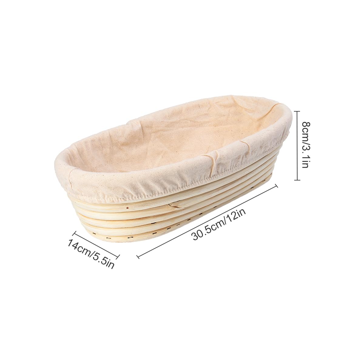 Bread Proofing Basket Oval Shaped: Basket Sourdough Proofing Baskets Oval Proofing Bowls with Liners for Professional Home Artisan Sourdough Bread Baking Supplies