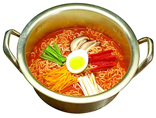 Rapid Noodle Cooker Ramen Noodles Pot 6.3-inch Korean Traditional Wine Bowl 4.3-inch Stainless Chopsticks 1 pair Pack of 3 Made in Korea (Type A)