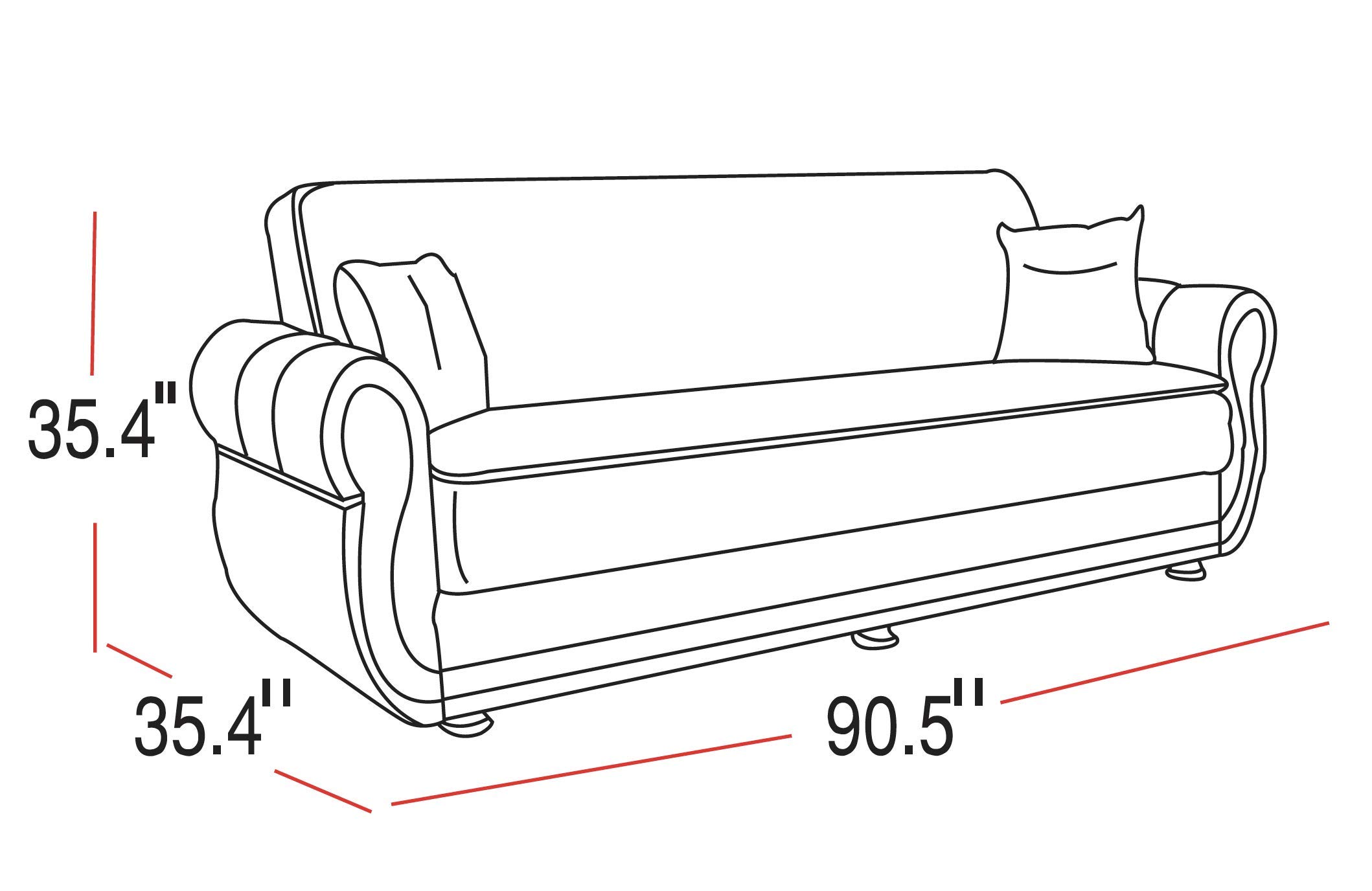 Istikbal Multifunctional Furniture Living Room Set Argos Collection (Zilkade Brown, Sofa)