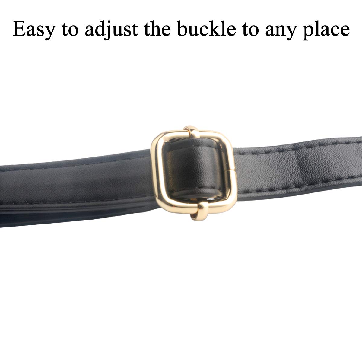 BEAULEGAN Purse Chain Strap Adjustable - Replacement for Shoulder Crossbody Bag, 55 Inches (Black/Silver