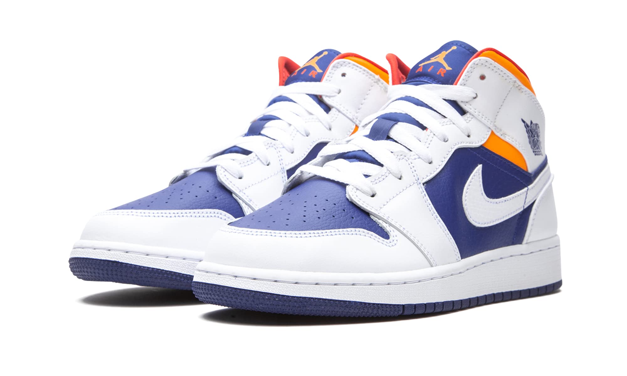 Nike Men's Shoes Sneaker, White Laser Orange Deep Royal Blue Track Red, 7.5 US