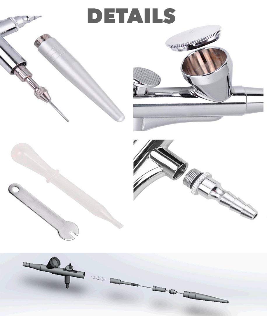 Portable Airbrush Gun Gravity Feed Airbrush Nails Pen Oxygen Gun Paint Spray Silk Makeup Kit Aerografo para Reposteria Aerografos para Pintar Profesional