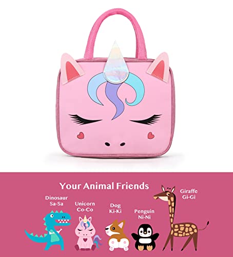 Insulated Lunch Box Bag for Kids, Reusable Durable Lightweight Lunch Bag for Girls Boys, Keep Food Cold/Warm, Unicorn