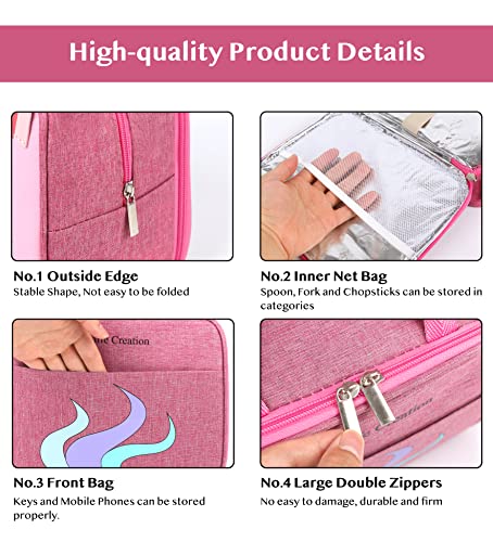 Insulated Lunch Box Bag for Kids, Reusable Durable Lightweight Lunch Bag for Girls Boys, Keep Food Cold/Warm, Unicorn