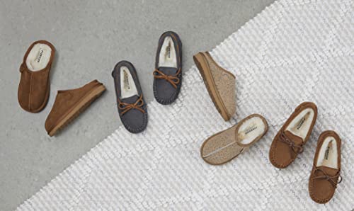 Fireside by Dearfoams Dempsey Genuine Shearling Clog, Chestnut, 2 Big Kid