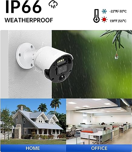 SWANN Master 4K 8 Channel Home Security Camera System, 2TB NVR, 4 PoE IP Cameras Outdoor, 8MP Wired Surveillance CCTV, Heat Motion Vehicle Detection, LED Light, 24/7 Recording Security Camera, 876804