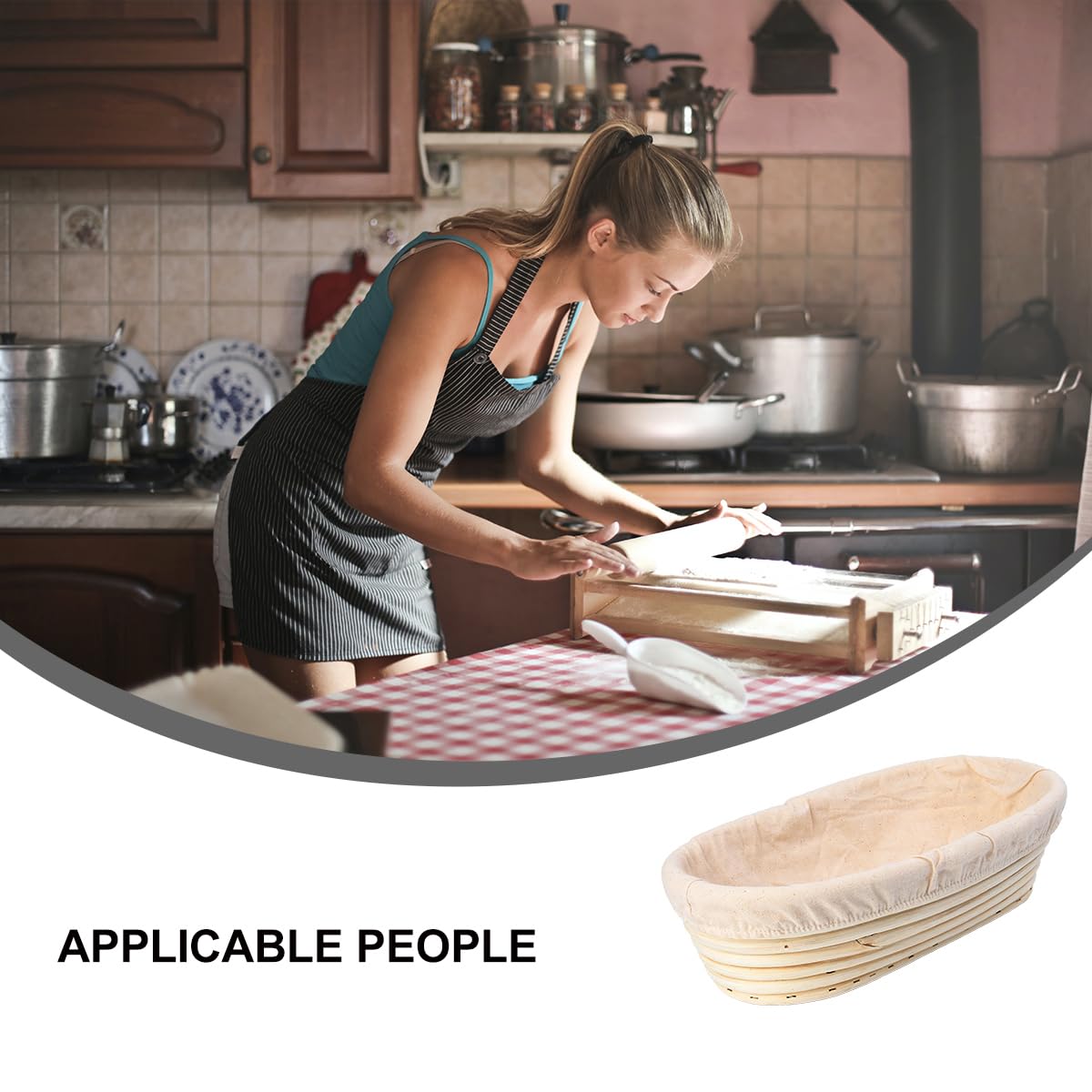 Bread Proofing Basket Oval Shaped: Basket Sourdough Proofing Baskets Oval Proofing Bowls with Liners for Professional Home Artisan Sourdough Bread Baking Supplies