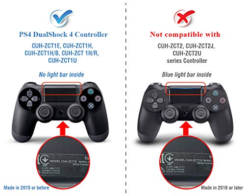 ElecGear 2PC Replacement Battery Pack for PS4 Controller V1-3, 1500mAh Li-ion Rechargeable Battery for PlayStation 4 DualShock CUH-ZCT1 Series LIP1522 with Big Plug, Repair Tool Kit Included