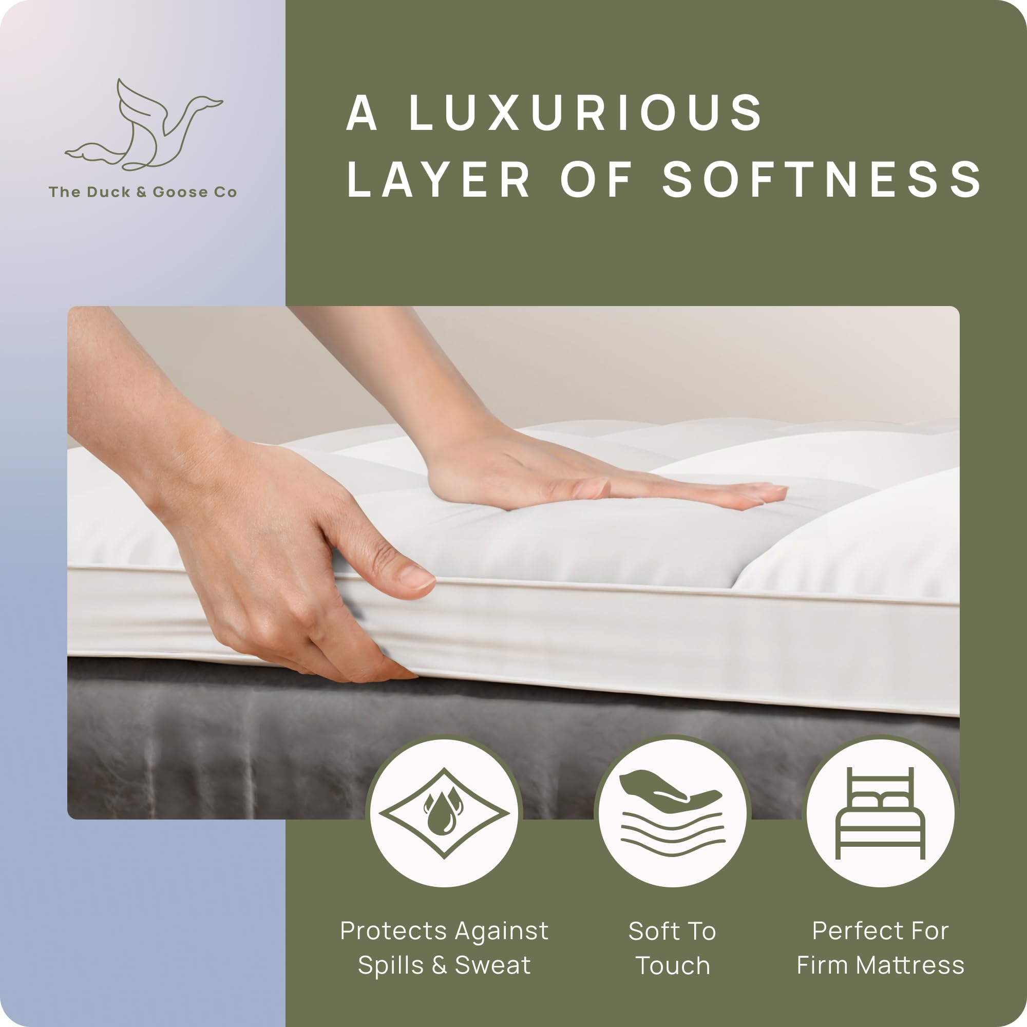 RV Short Queen Mattress Topper - Soft & Extra Thick Pillow Top for Camper Mattress Pad & Protector | Bed Topper for RV Camper Bed, Pop Up and Trailer