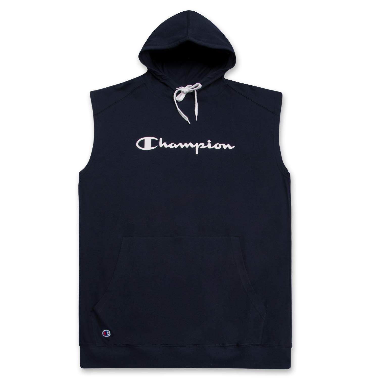 Champion Big and Tall Sleeveless Hoodies for Men β Mens Popover Workout Hoodies Navy