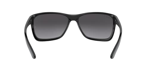 Ray-Ban Men's Rb4331 Square Sunglasses, Black/Polarized Light Grey Gradient Dark Grey, 61 mm