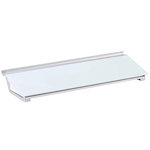 Quartet Glass Desktop Computer Pad, 18" x 6", Whiteboard, Dry Erase Surface, Clean Erase, Includes 1 Dry Erase Marker, White Surface (GDP186)
