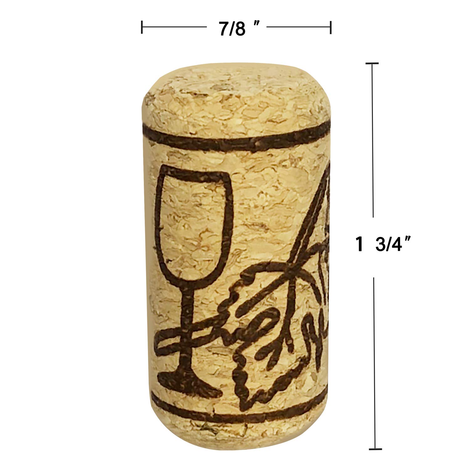 FOSUTOU #8 natural wine corks (SIZE 7/8" x 1 3/4") bag of 50 best for homemade wine and DIY arts.