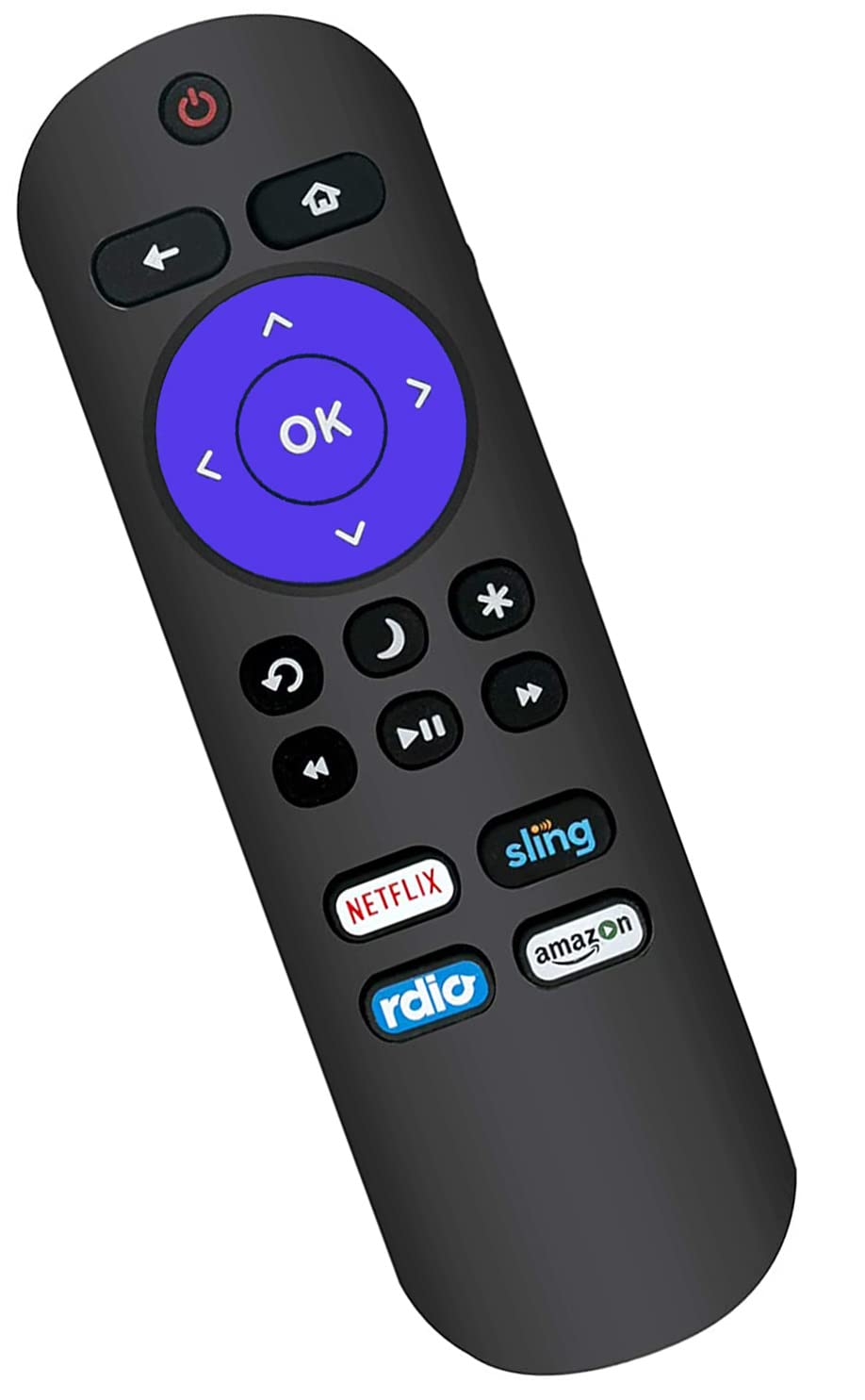 Remote Control Compatible with Roku TV, Fit for Onn/TCL/Element/Haier/Hitachi/LG/Sanyo/JVC/Magnavox/RCA/Philips/Westinghouse Roku Built-in Smart TV