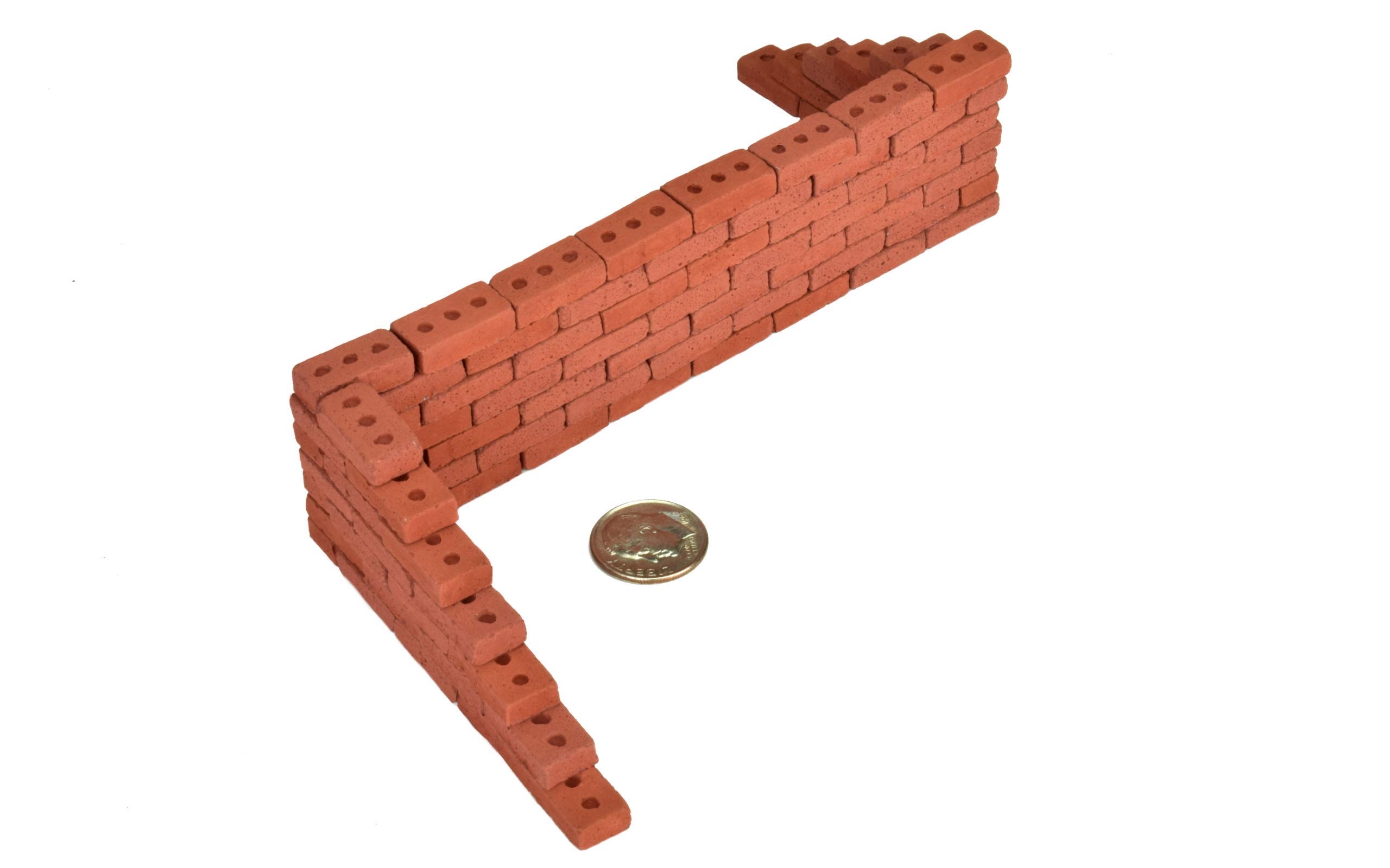 Acacia Grove Real Mini Red Bricks, 1/12 Scale (300 Pack)