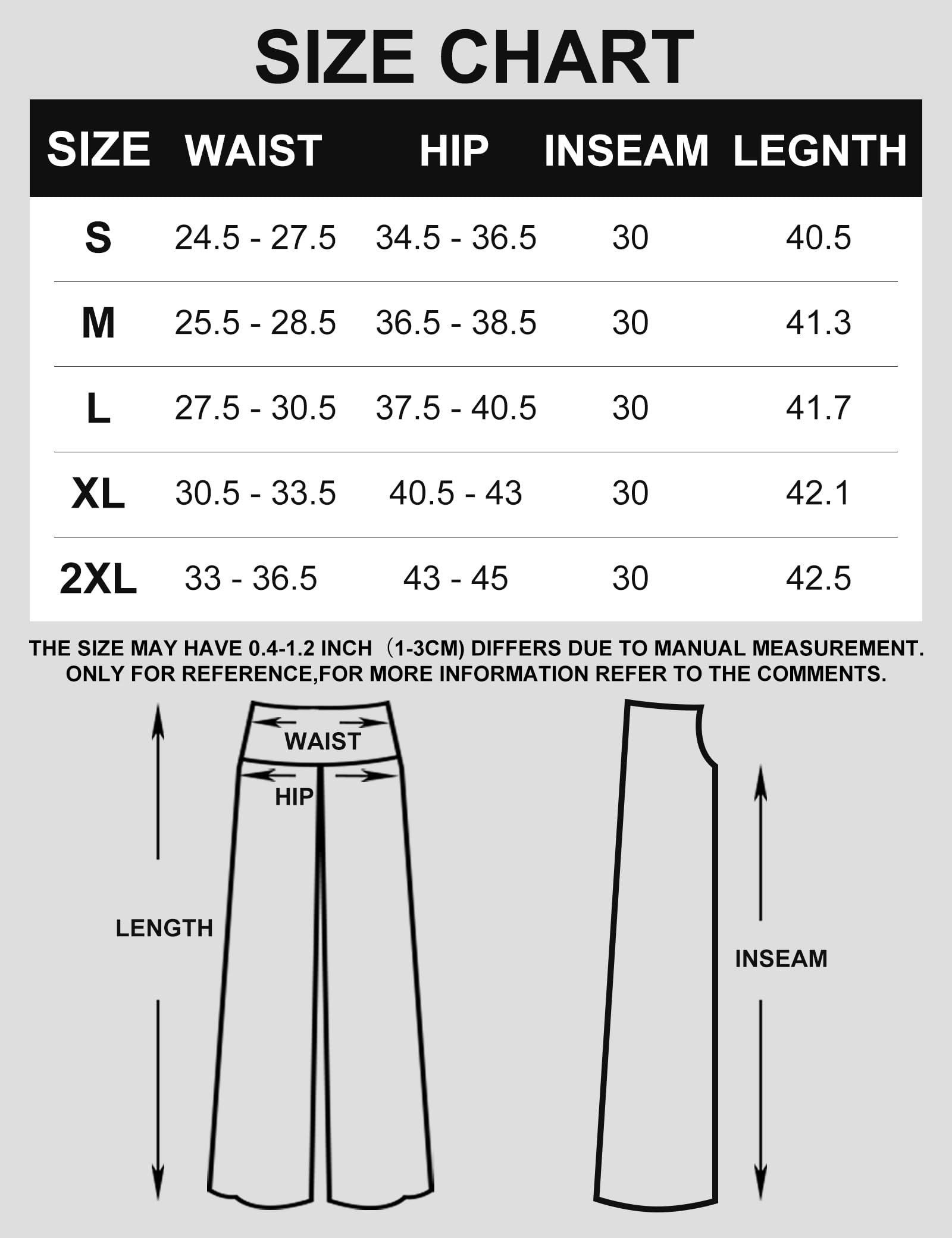 ZOOSIXX Soft Black Pajama Pants for Women, Wide Leg Comfy Casual Lounge Yoga Capri Pants 22'' / 30''