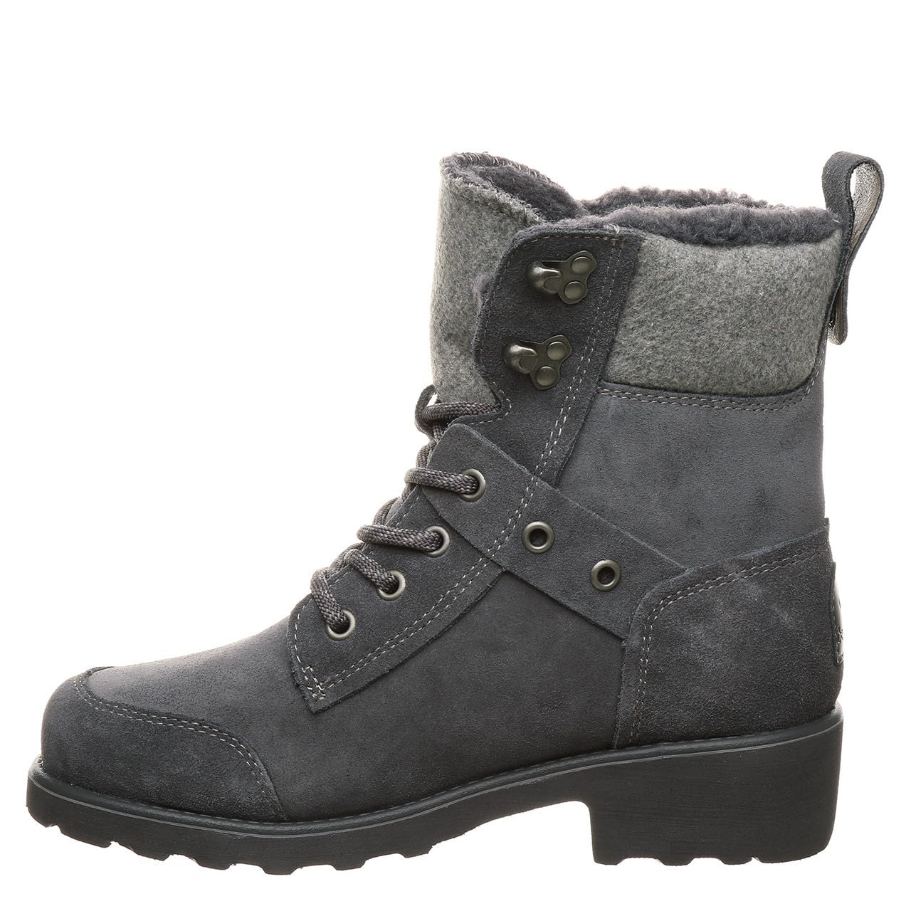 Bearpaw Alicia Women's Lace Up 9 Inch Leather Boots - 2510w Charcoal - 10 Medium