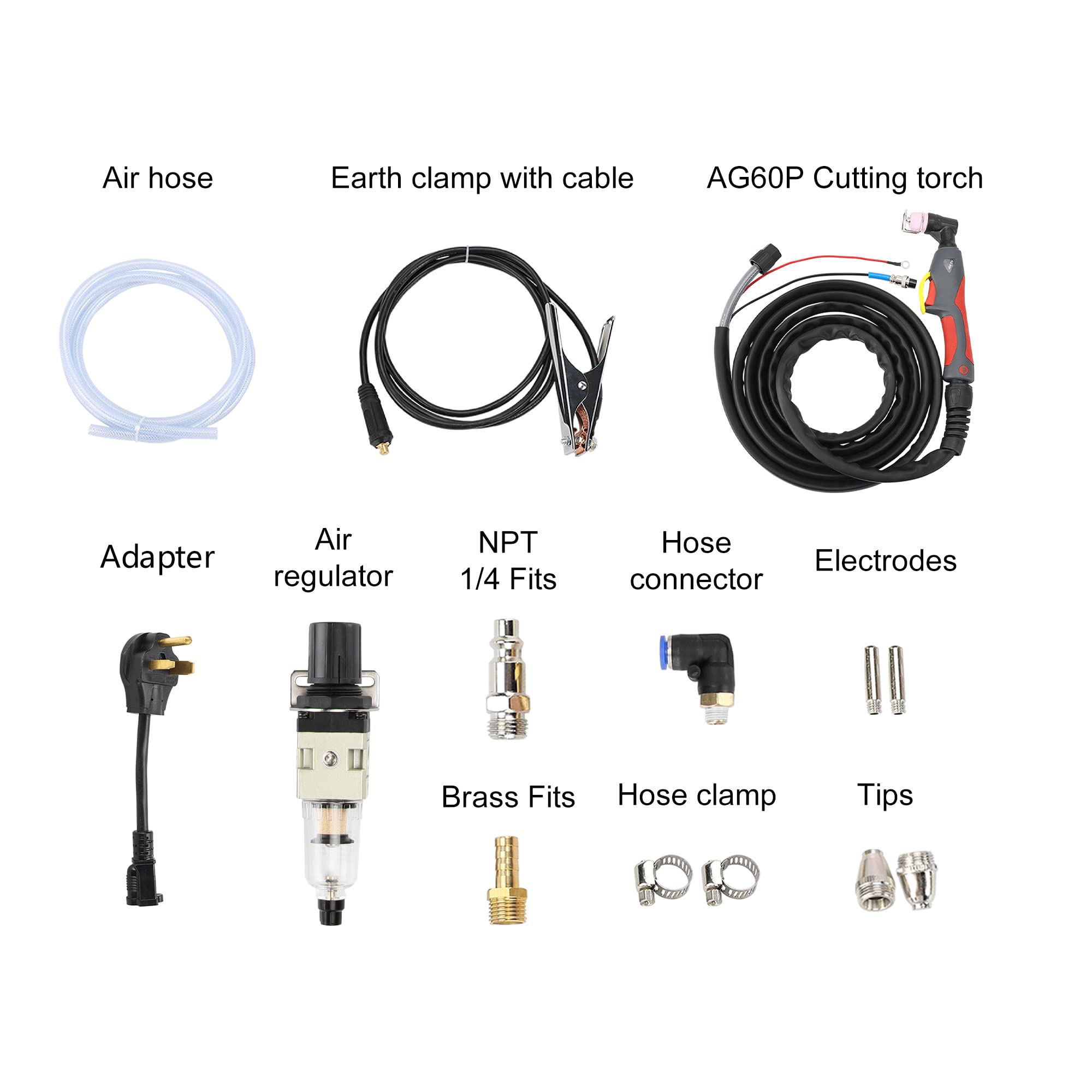 Plasma Cutter Pilot Arc,120/240V Dual Voltage Non Touch Plasma Cutting Machine, Max Cutting Thickness 14mm, Clean Cutting Thickness 10mm in 65PSI