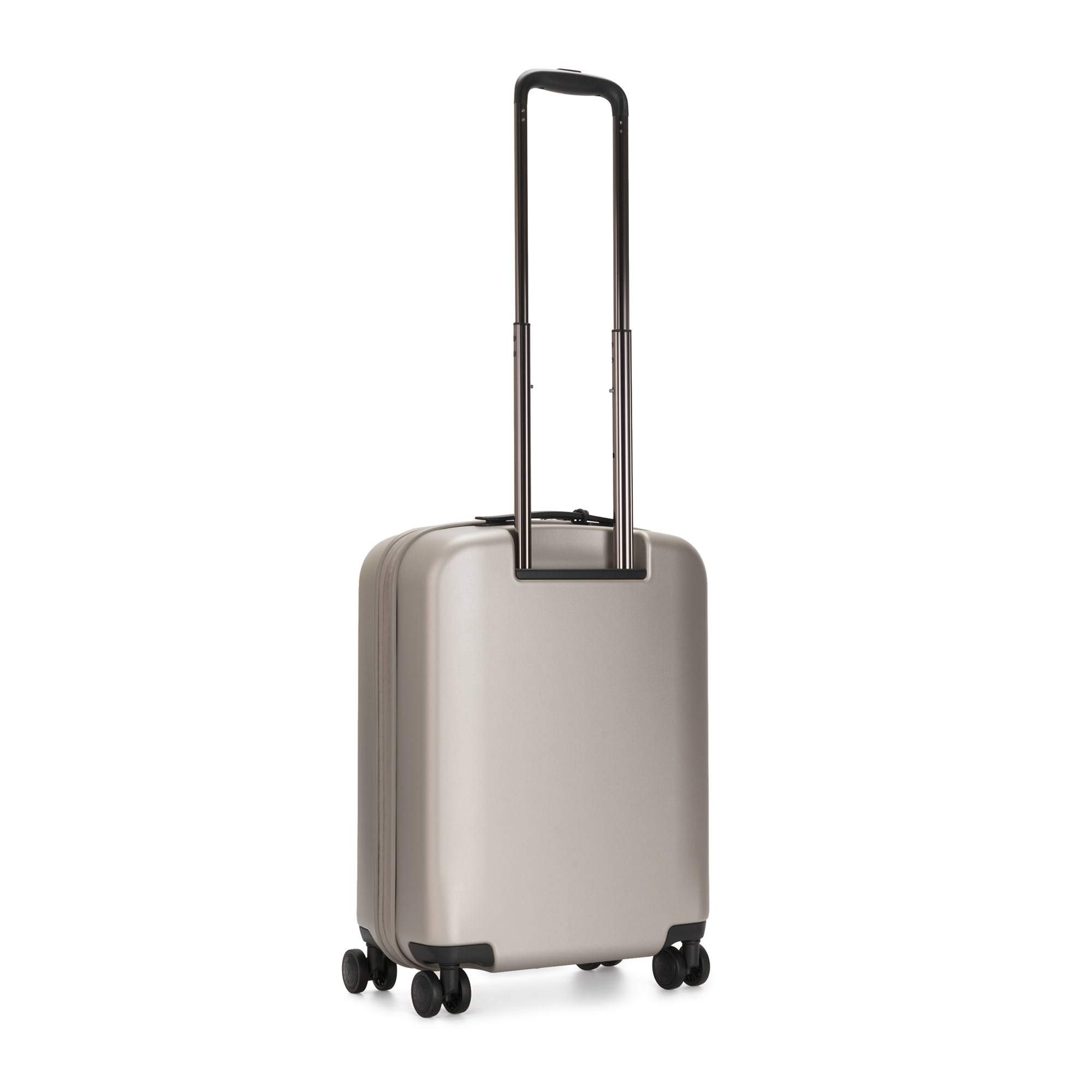 Curiosity Small Metallic 4 Wheeled Rolling Luggage