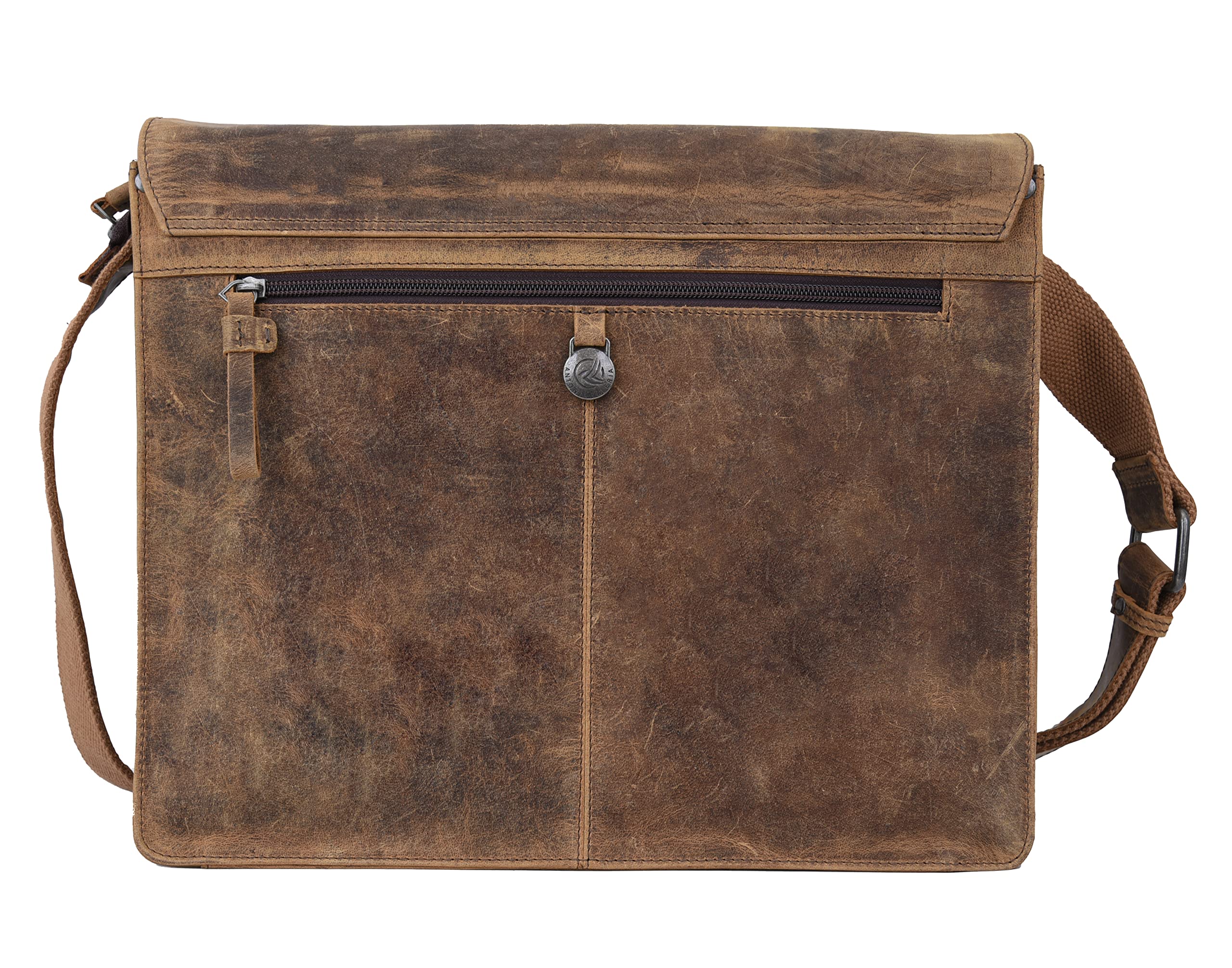 ANTONIO VALERIA Albert Brown Premium Leather Messenger Bag for Men