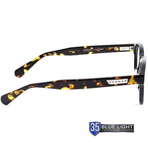 Computer Glasses | Blue Light Blocking Glasses | Emery Onyx/Jasper by GUNNAR | Patented 35% Blue Light Protection, 100% UV Light, Anti-Reflective, Protect & Reduce Eye Strain & Dryness