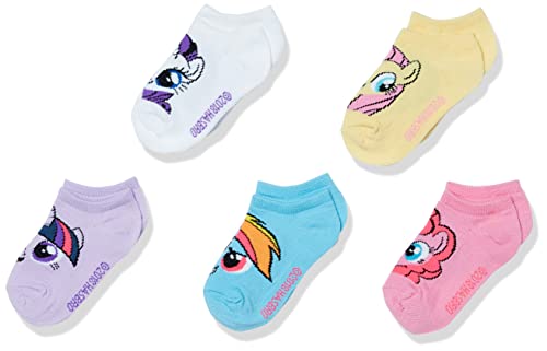 My Little Pony Girls' No Show, Multi, Shoe Size 4-7.5, Sock Size 5-6.5