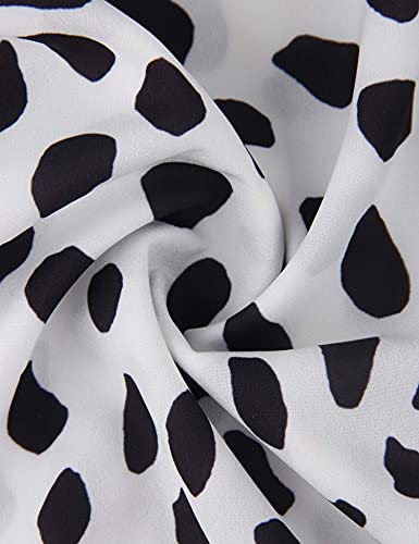 Gaharu Long Sleeve Blouses Women's Fall Tunic Tops Home Wear Henley V Neck Cuffed Sleeve Contrast Color Leopard Shirts for Jeans White Leopard,XX-Large