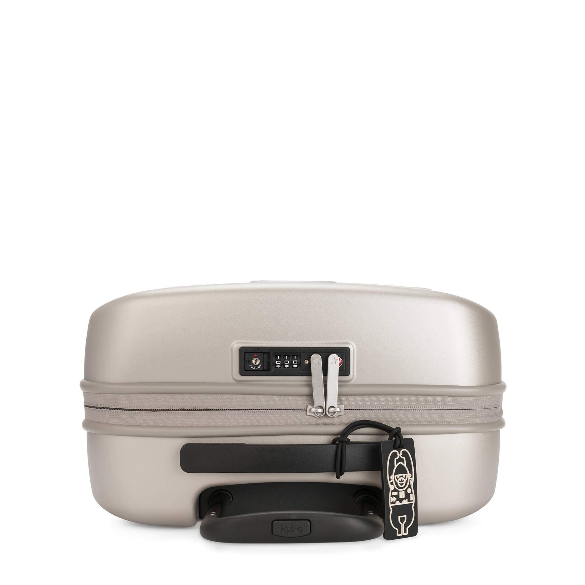 Curiosity Small Metallic 4 Wheeled Rolling Luggage
