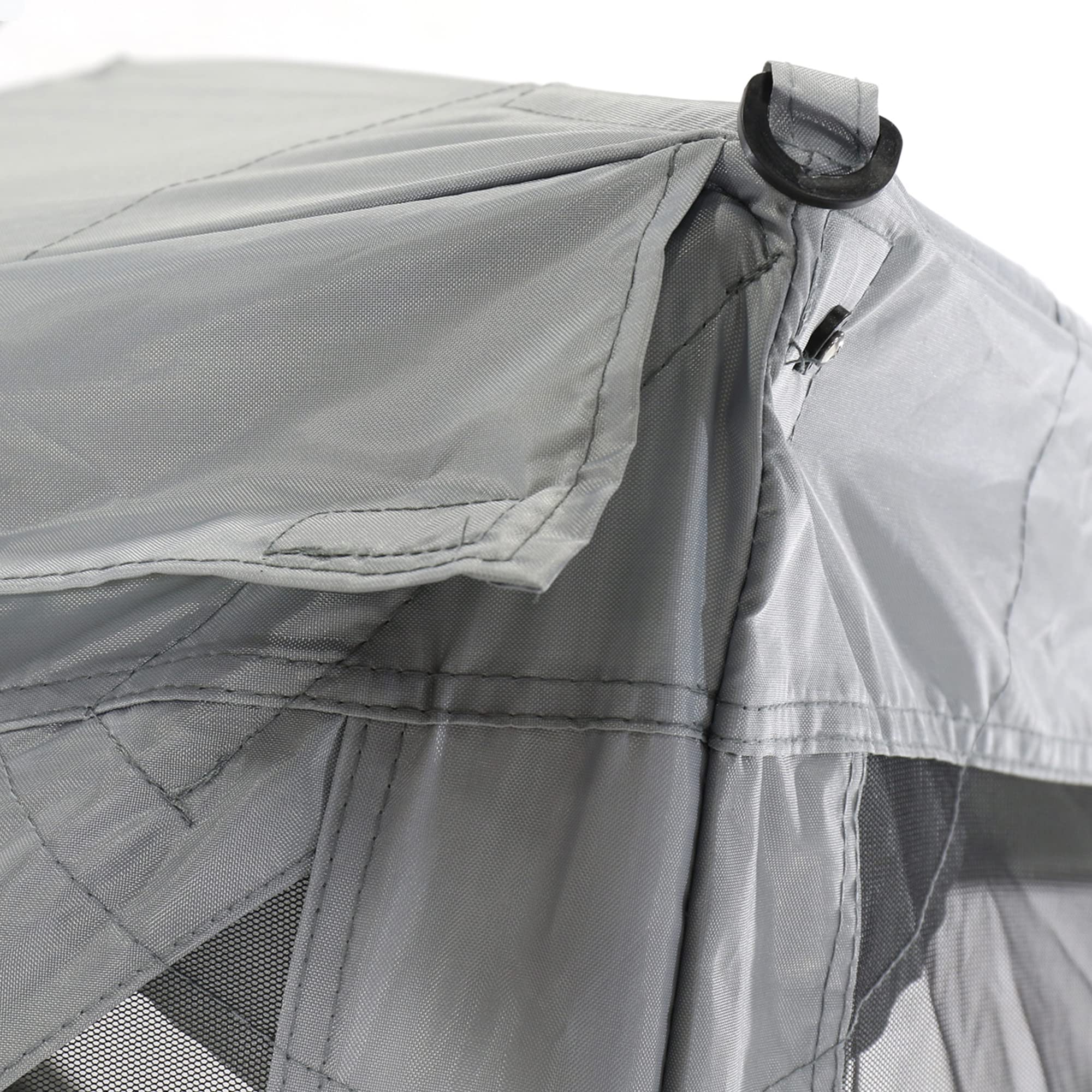 CLAM Pop Up Screen Tent, Outdoor Camping Gazebo Canopy, Venture, 9' x 9', Gray
