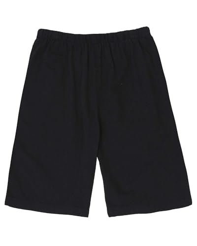 Lisskolo Women's Drawstring Linen Bermuda Shorts for Women Elastic Waist Summer Cotton Short 2X-Large Black