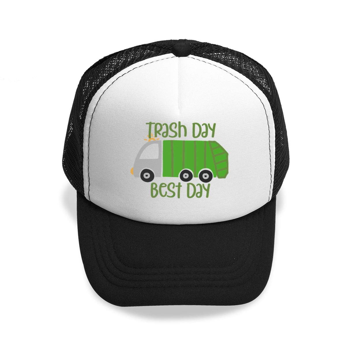 Trash Day Best Day I Love Trash Garbage Trucks Youth Adjustable Mesh Hats Baseball Trucker Cap for Boys and Girls (One Size)
