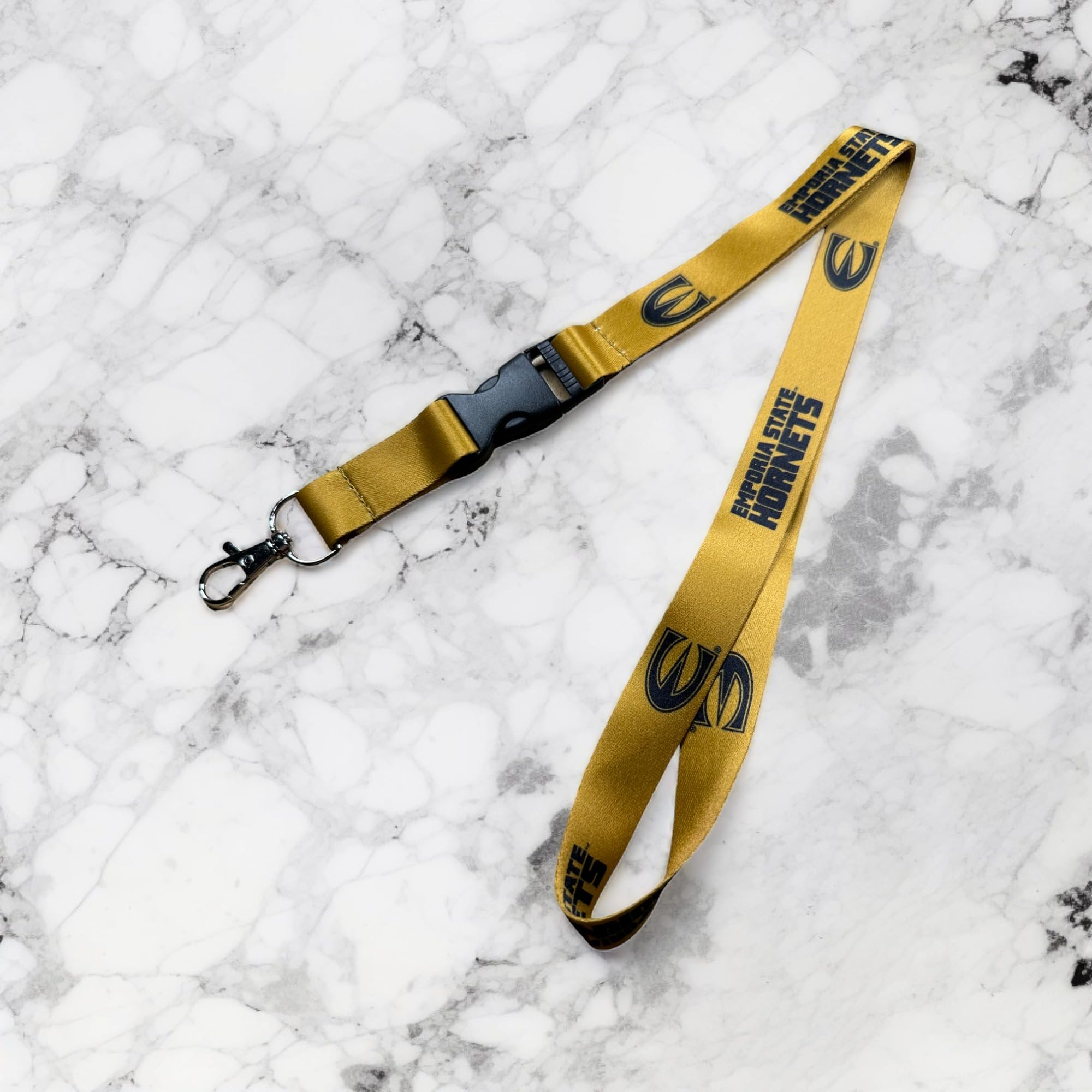 Desert Cactus Emporia State University Lanyard Hornets ESU Car Keys ID Badge Holder Keychain Detachable Breakaway Snap Buckle (Yellow)