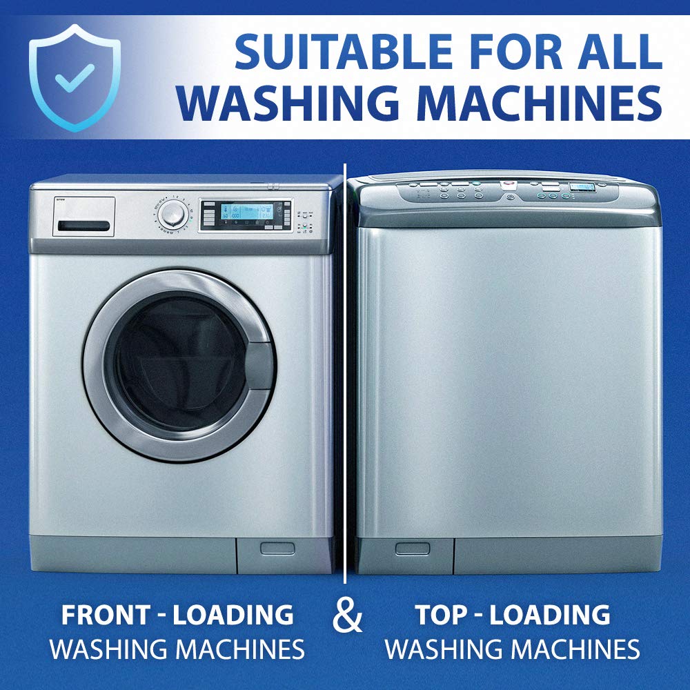XROM Plant Based, Washer Cleaner 3 in 1 Formula, Removes Odors, Limescale & Detergent Build-Up, Removes Hard Water Stains, For Front and Top Load, 6 Per Pack (Original)
