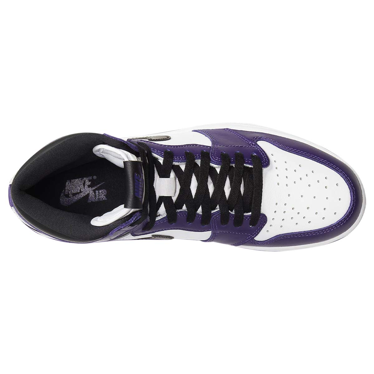 AIR JORDAN Nike Men's 1 Retro High OG Court Purple 2.0", Court Purple/White/Black, 8.5