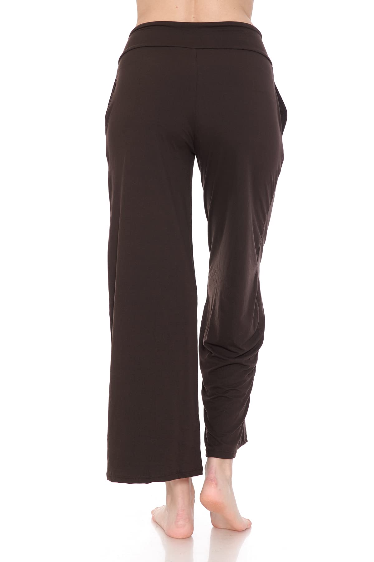 Leggings Depot Women's Fashion Pajama Lounge Pants with Pockets-PJ20-BROWN-XL
