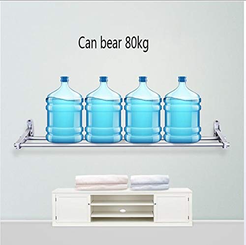 LXLTL Retractable Clothes Airer, Patio Horse Towel Folding Clothes Pole Outdoor Push and Pull Drying Racks Punch Bathroom Clothes Drying Racks 100Cm
