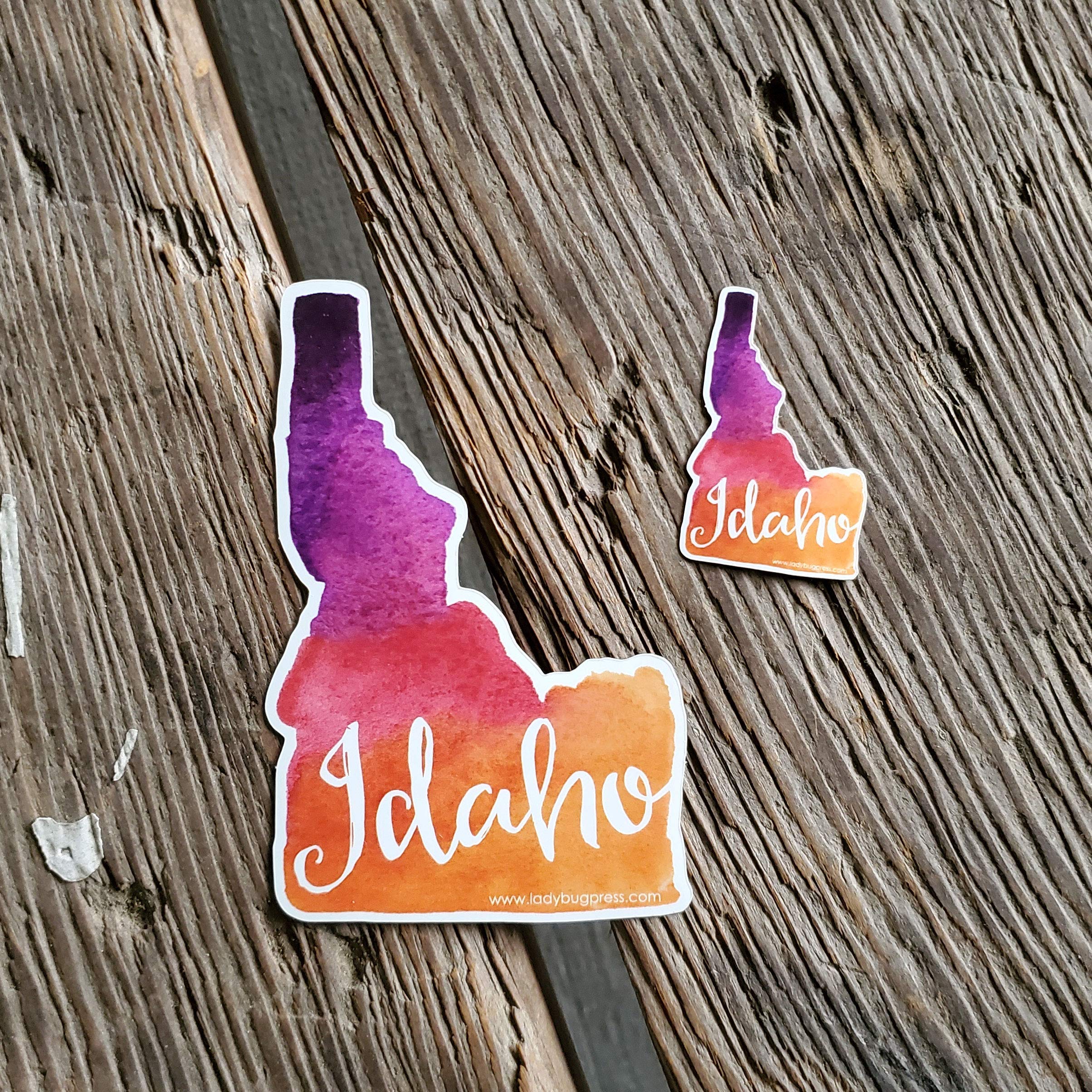 Idaho sticker bundle, 3 pack of watercolor, constellation and heart, great for laptops, water bottles, car windows!