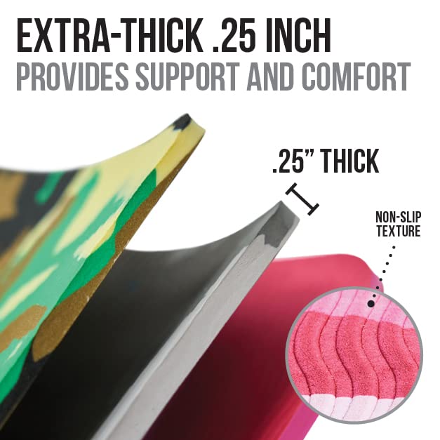 Victor Fitness Pink Camouflage Eco-Friendly Yoga Mat - Premium TPE Material, Non-Slip Texture, Lightweight & Durable - Ideal for Hot Yoga, Pilates, and Bikram - Includes Carrying Strap