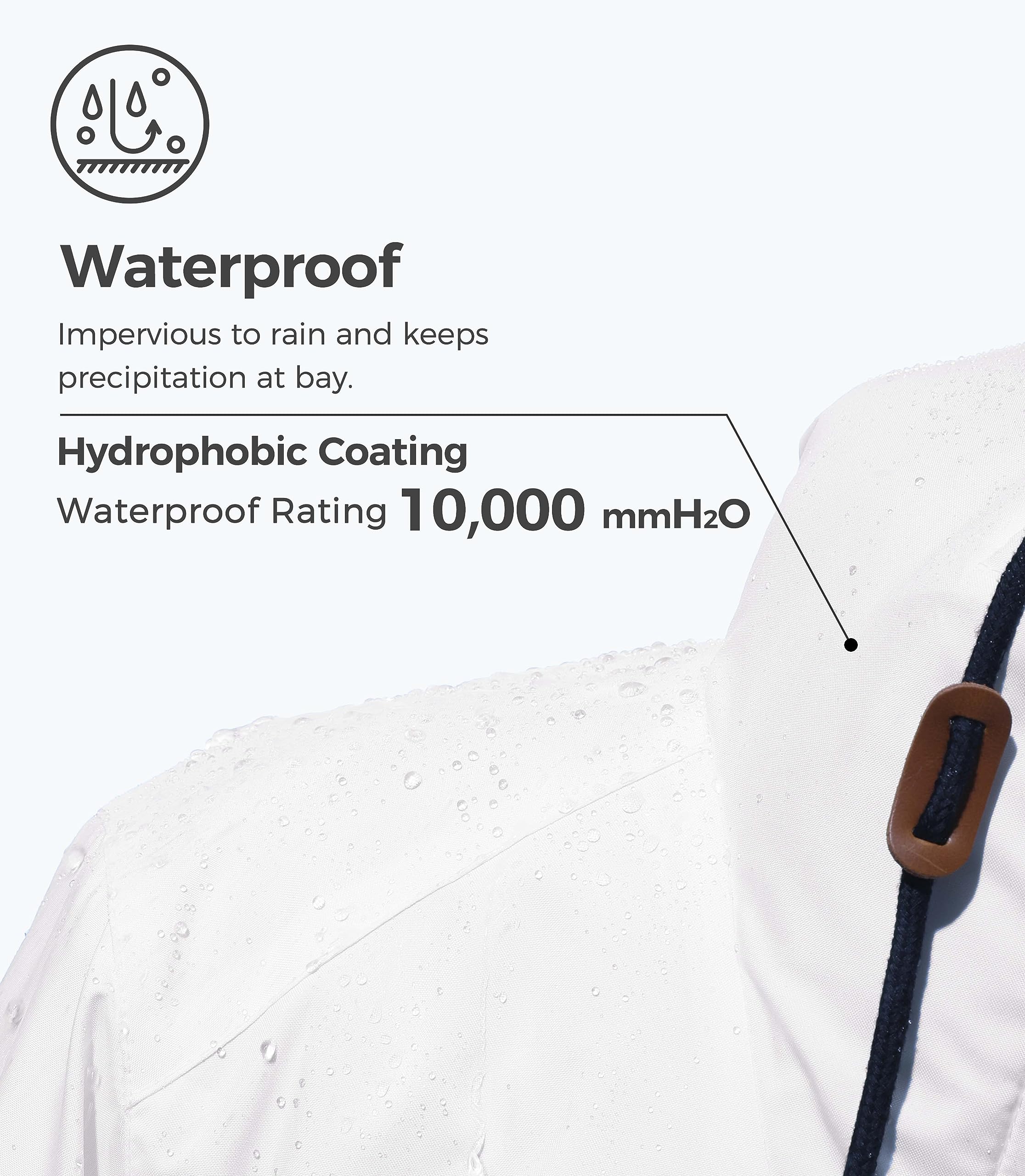 wantdo Women's Waterproof Snowboarding Jacket Hooded Fleece Winter Coats Outwear White M