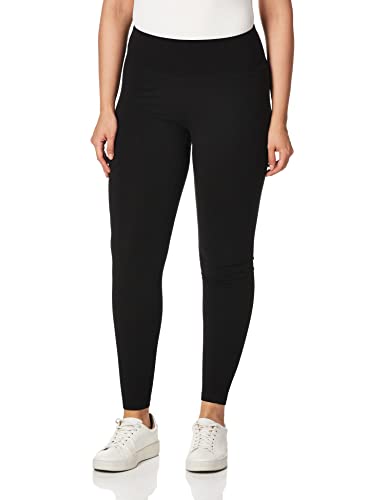 Juicy Couture Women's Essential High Waisted Cotton Legging, Deep Black, Medium