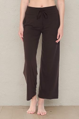 Leggings Depot Women's Fashion Pajama Lounge Pants with Pockets-PJ20-BROWN-XL